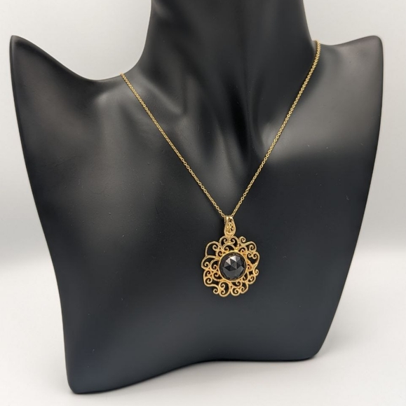 LIRM | Jewelry | Beautiful Filigree Gold Plated Sterling Silver Pendant ...